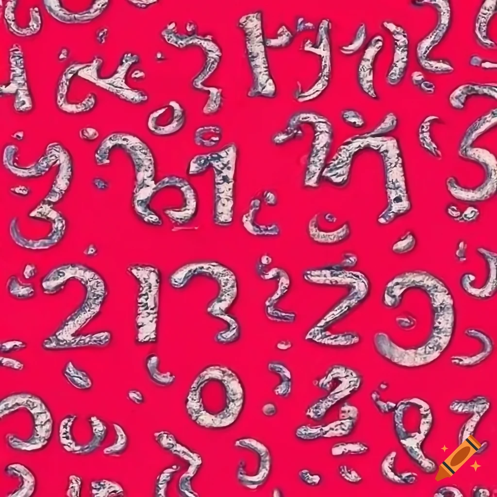 Numbers texture 52 on Craiyon