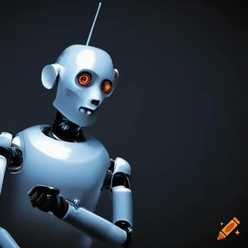 A robot studying book on Craiyon