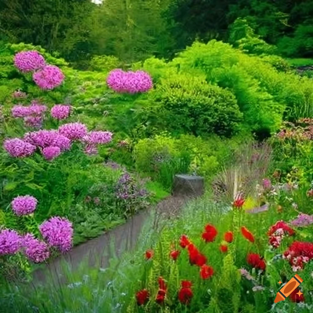 A beautiful garden with native english plants and wildlife