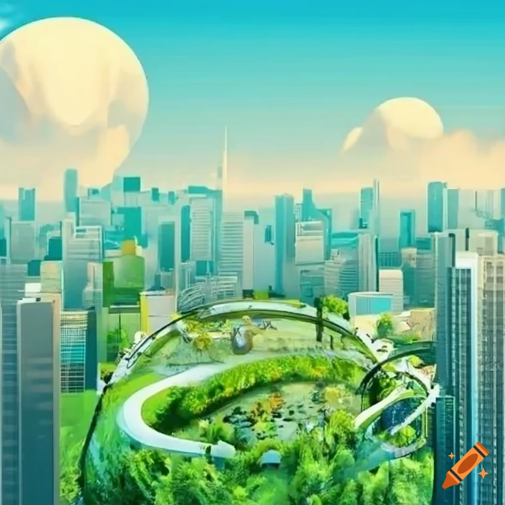 Shareflat in a ecology city with animals and bike