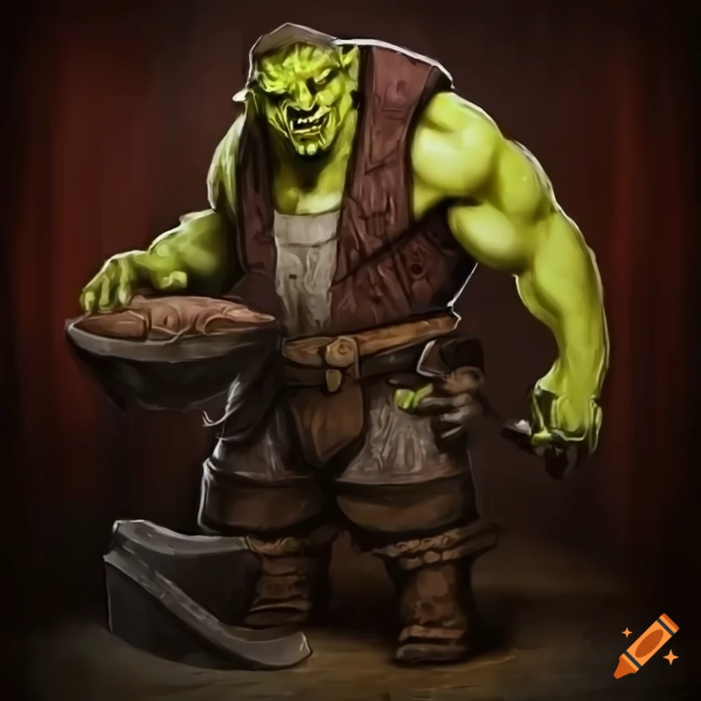 Orc blacksmith on Craiyon