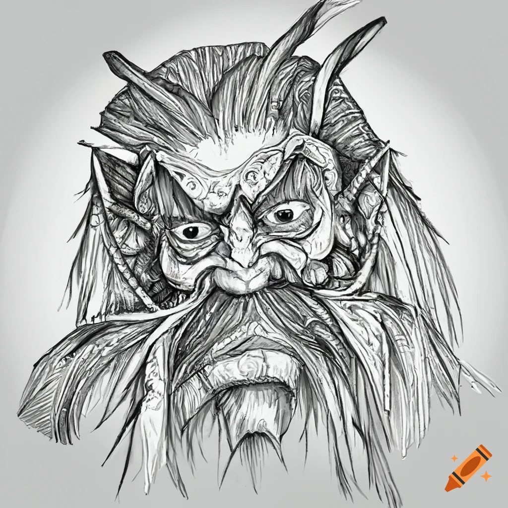 Tengu ninja shaman on Craiyon