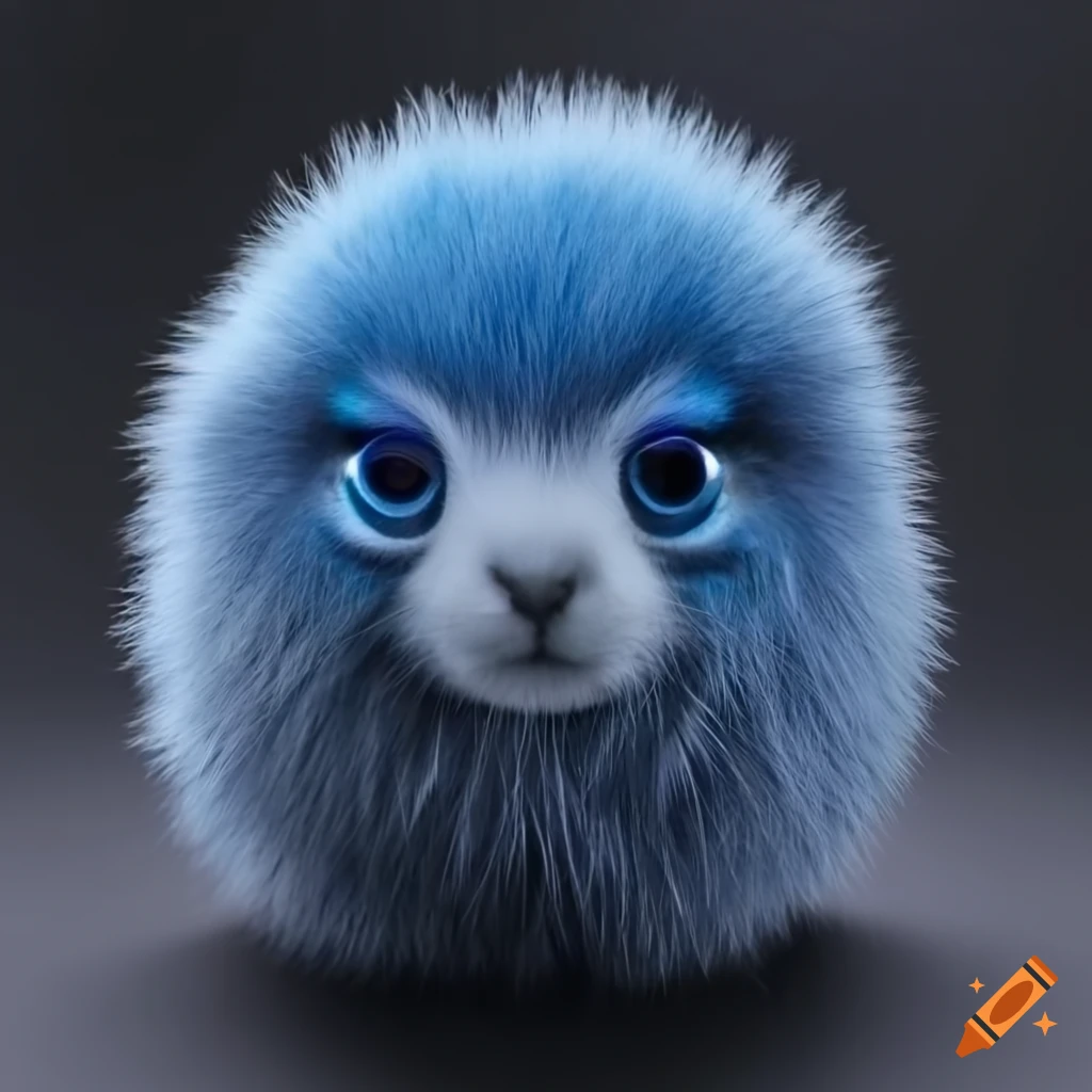 Furball with eyes blue