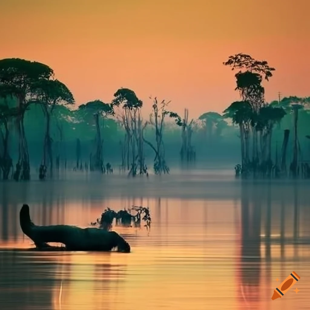 Swamp scenery in africa