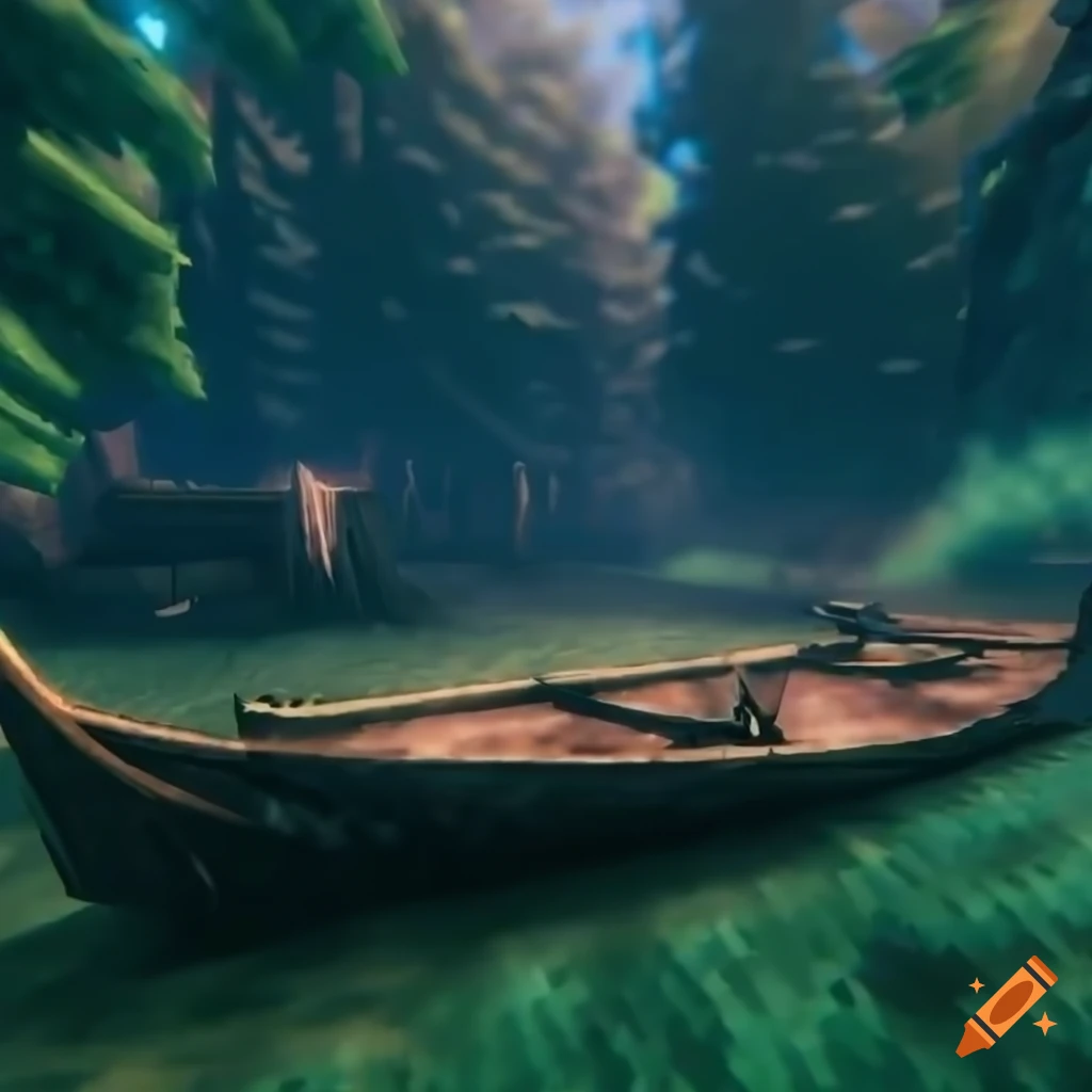 Valheim mistlands longboat portal on Craiyon