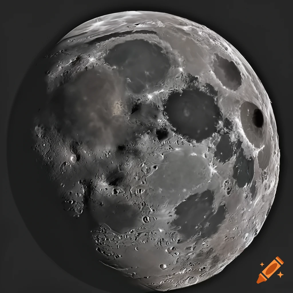 Surface of the moon on Craiyon