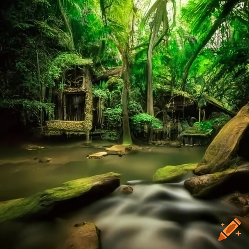 Magical jungle hidden village