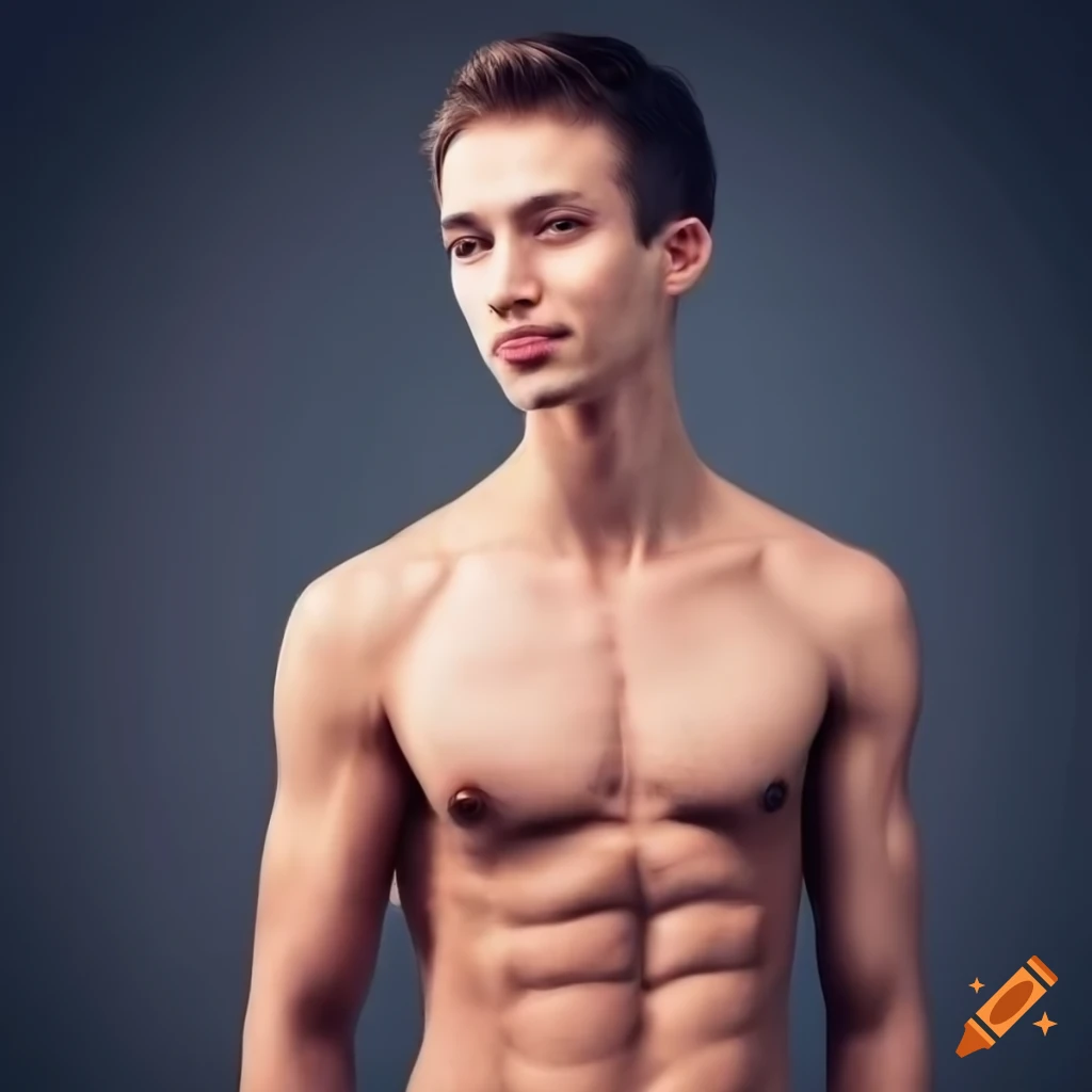 Portrait of a handsome young man with a fit physique