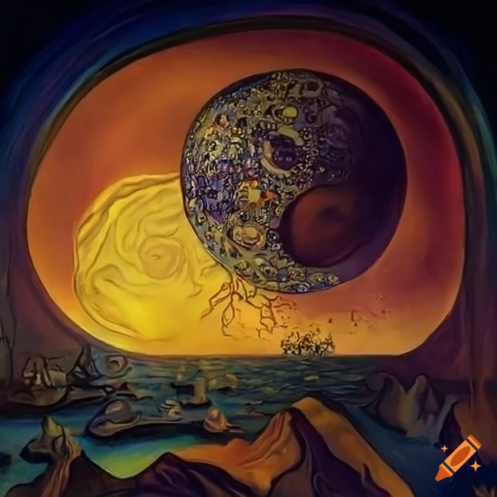 Surreal planets, shaded fragments, glowing orbs, dreamy landscapes ...