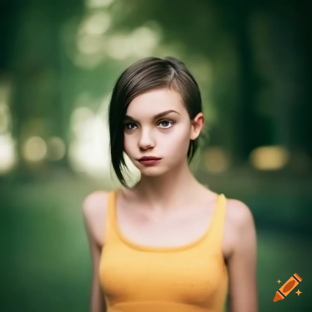 Girl, light skin, short hair, sportwear on Craiyon