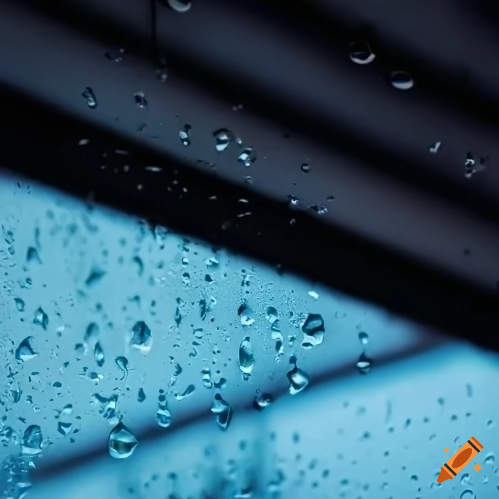 Condensation on ceiling side of roof in clear water drops