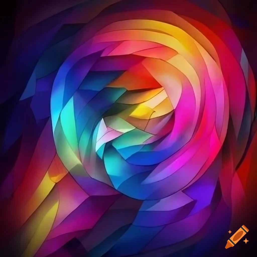 Abstract geometric rainbow