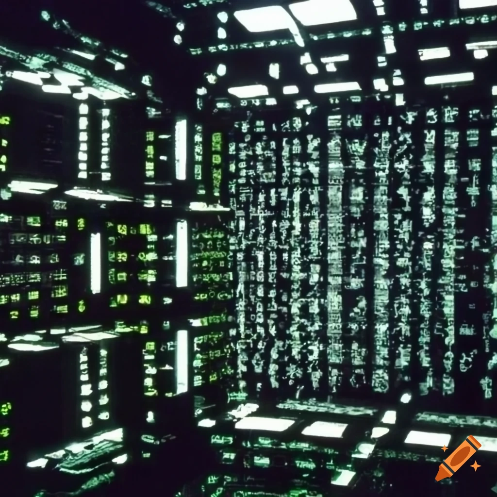A room known as the matrix , made of white static signals, a photo shot ...