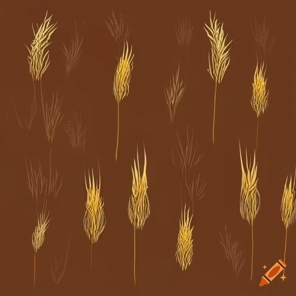 Pattern vector dry grass on Craiyon