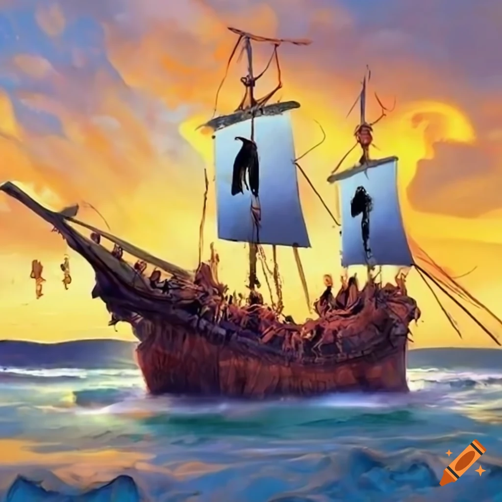 Edward teach born on a beach on Craiyon