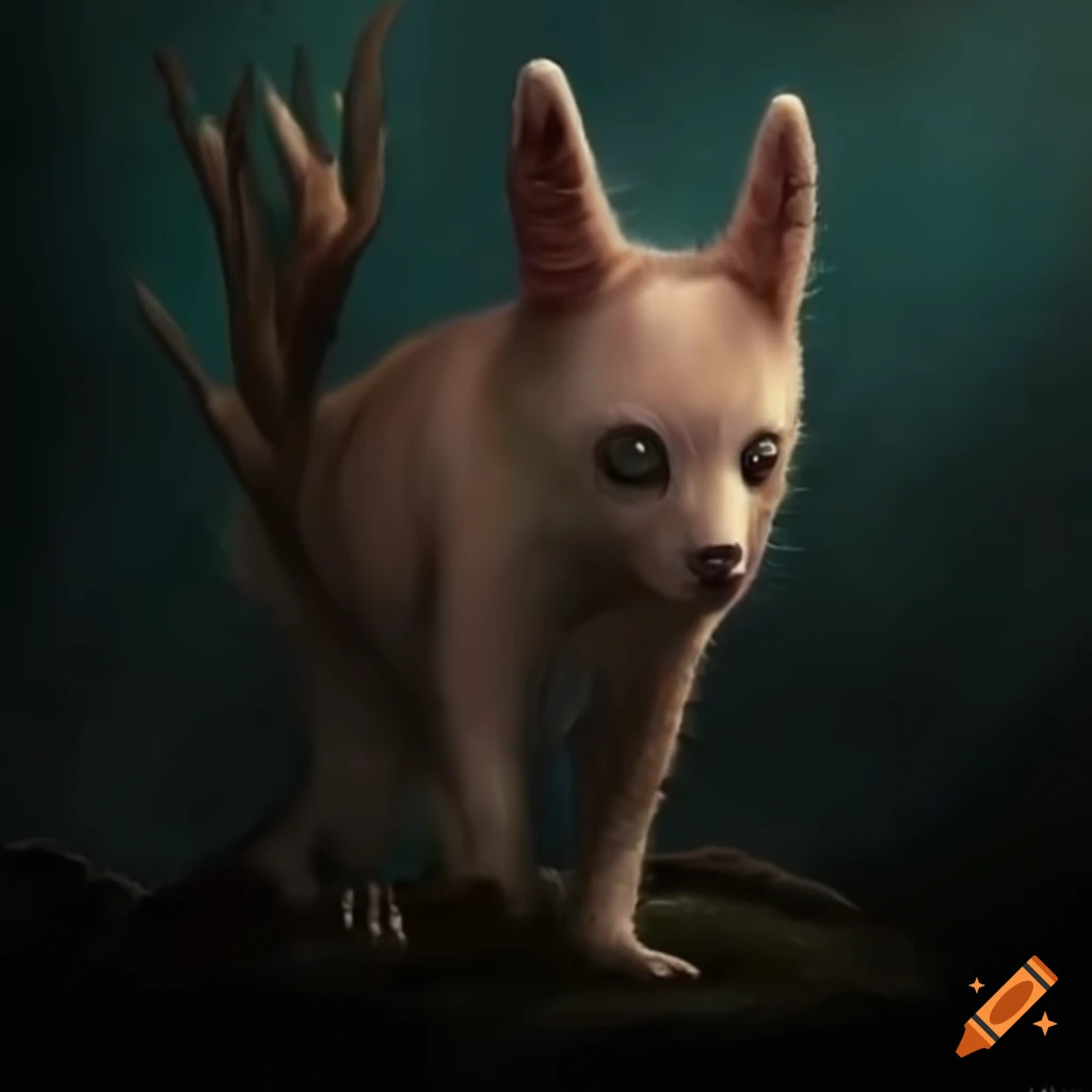 Adorable mountain creature, magical realism on Craiyon