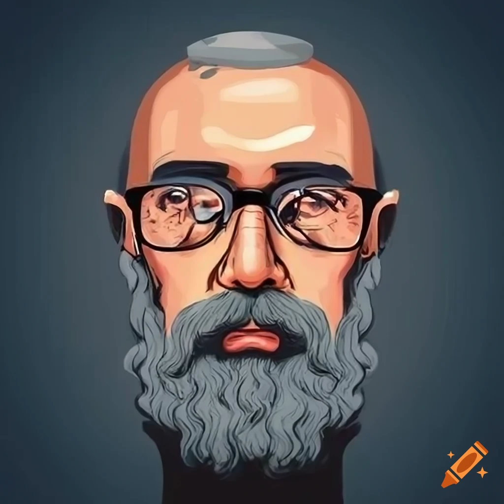 Man who looks like a philosopher: mature and thoughtful face, well ...