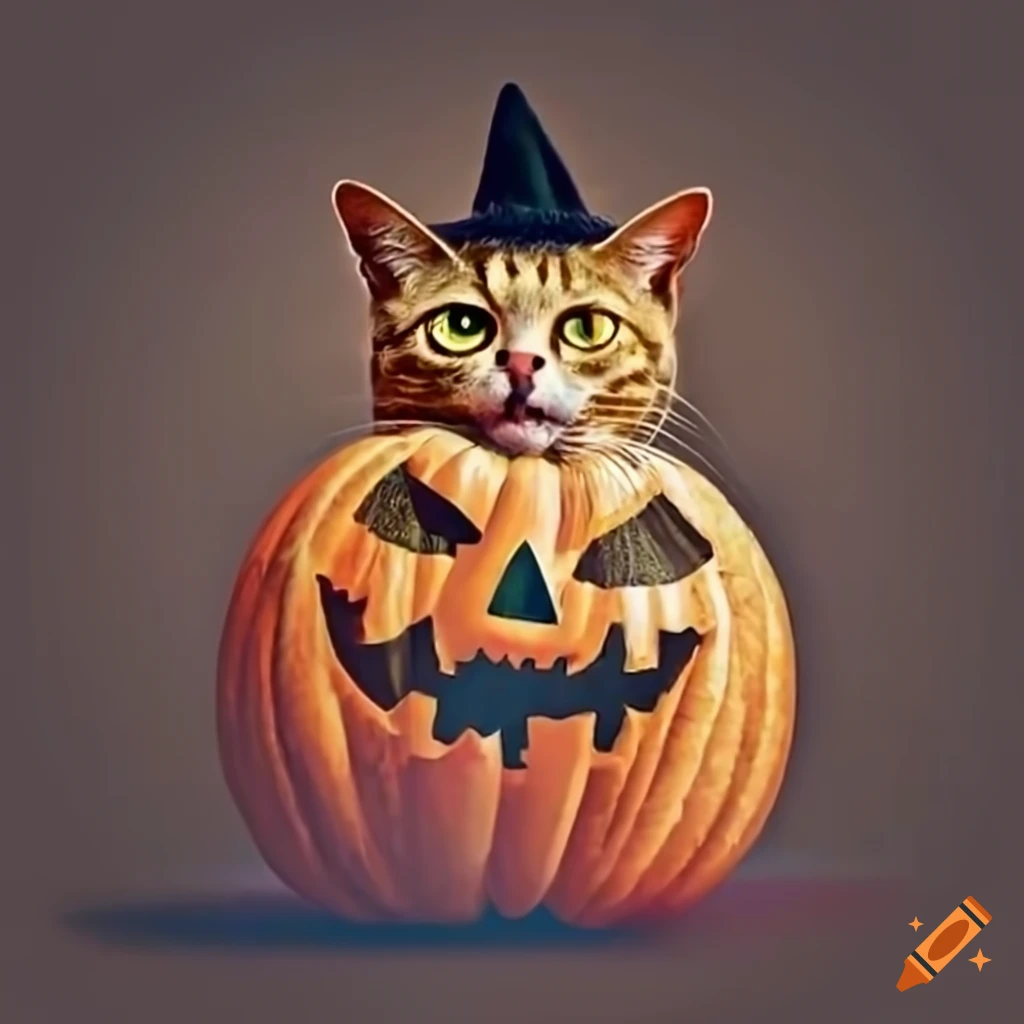 Halloween Grumpy Cat Pumpkin