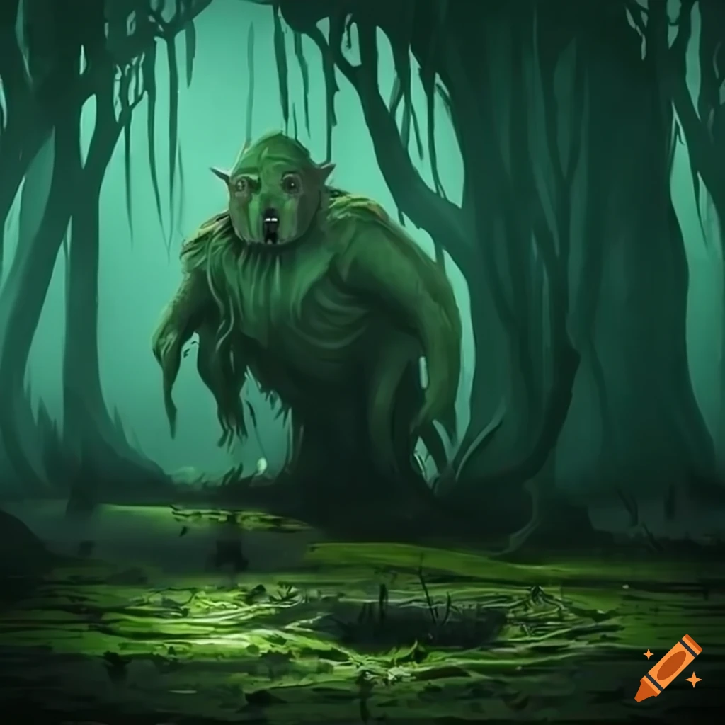 Fantasy bog swamp on Craiyon