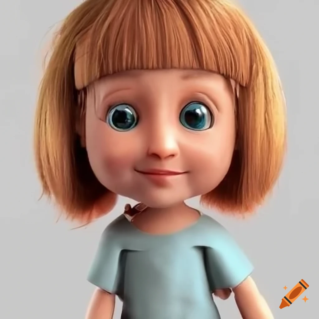 Tiny character, white background, photo realistic on Craiyon