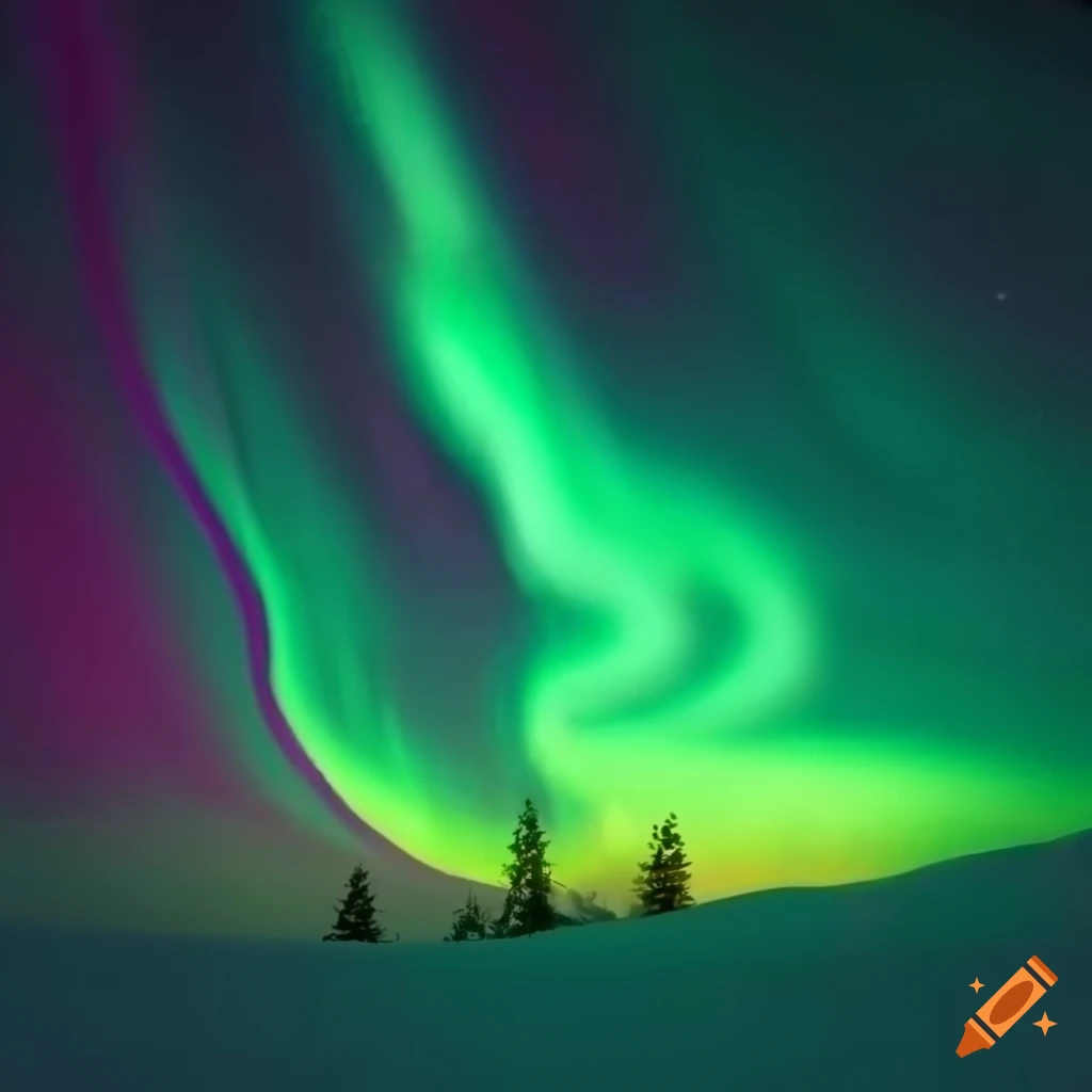 Northern lights in the style of keith haring