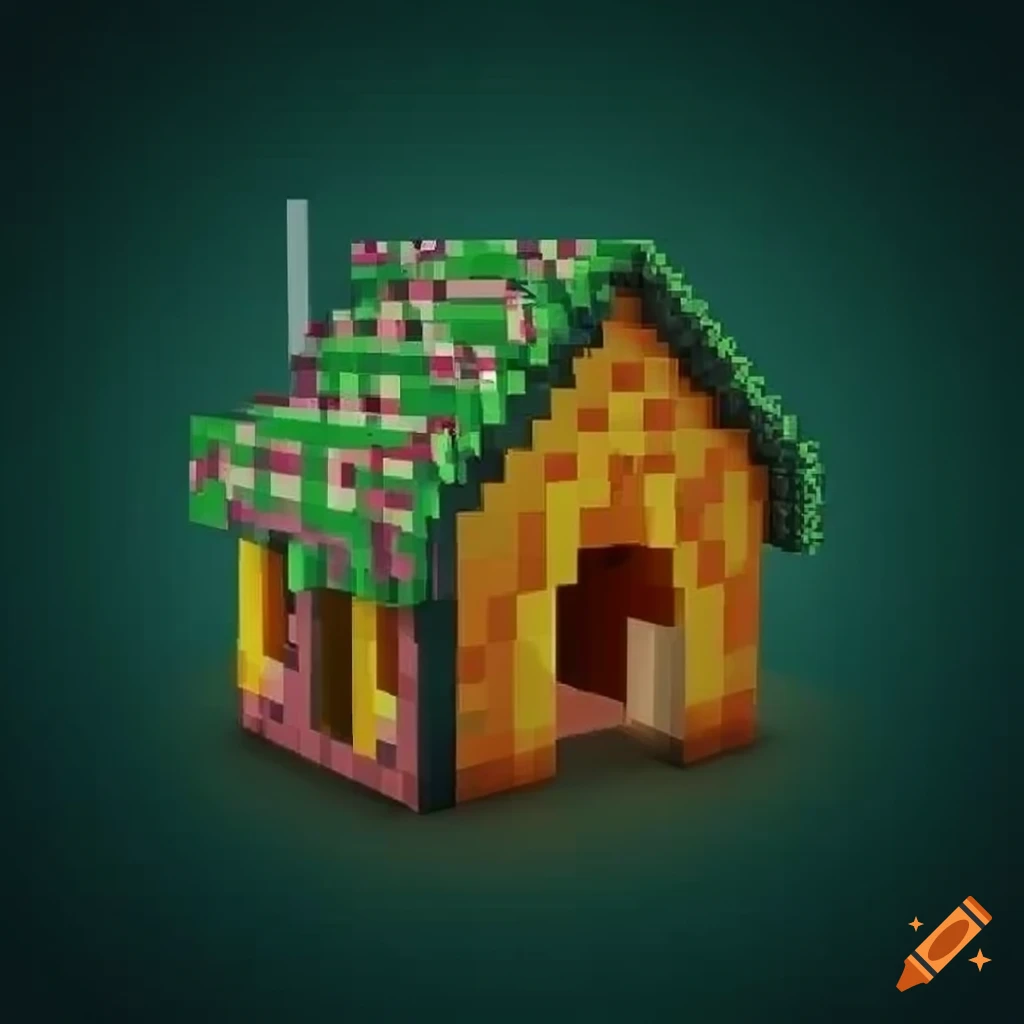 A whimsical doghouse minecraft on Craiyon