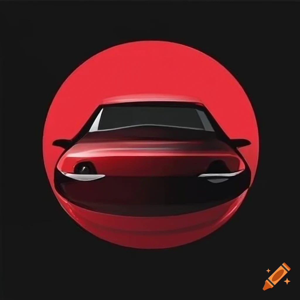 Black and red round car on Craiyon