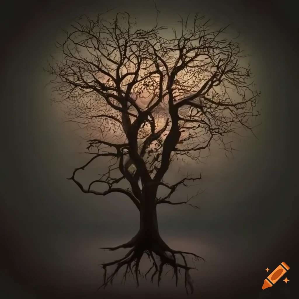 Real Tree With Roots And Branches