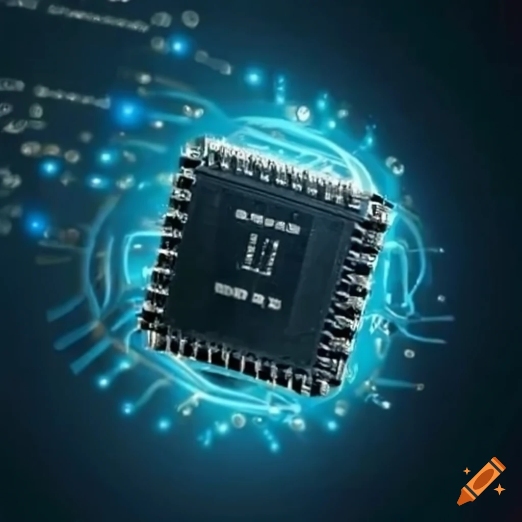 Un microchip avanzado para dispositivos inteligentes on Craiyon