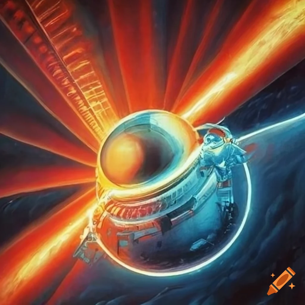 70s sci fi lightspeed art