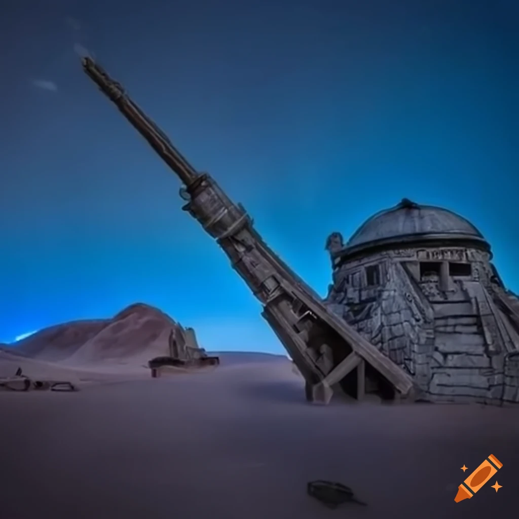 Star wars mine town blue light on Craiyon