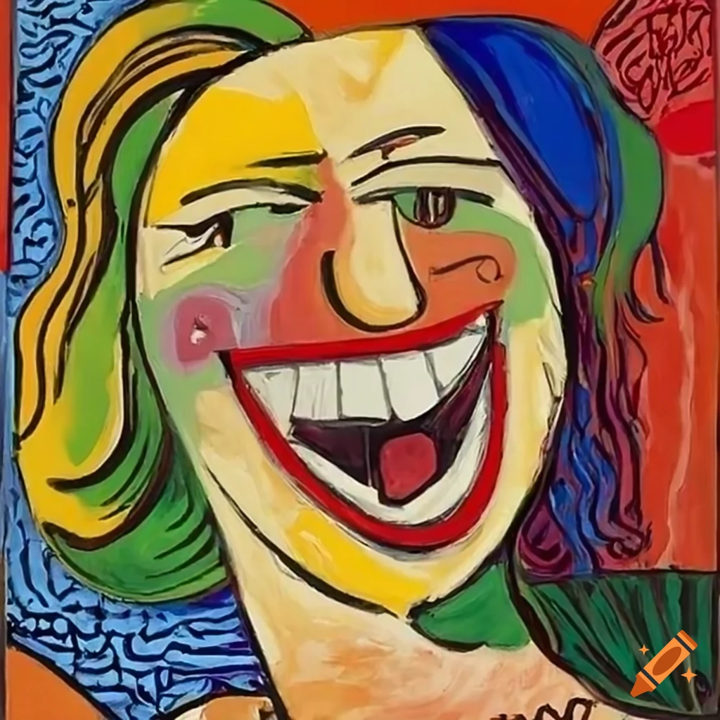 Laughing, by picasso