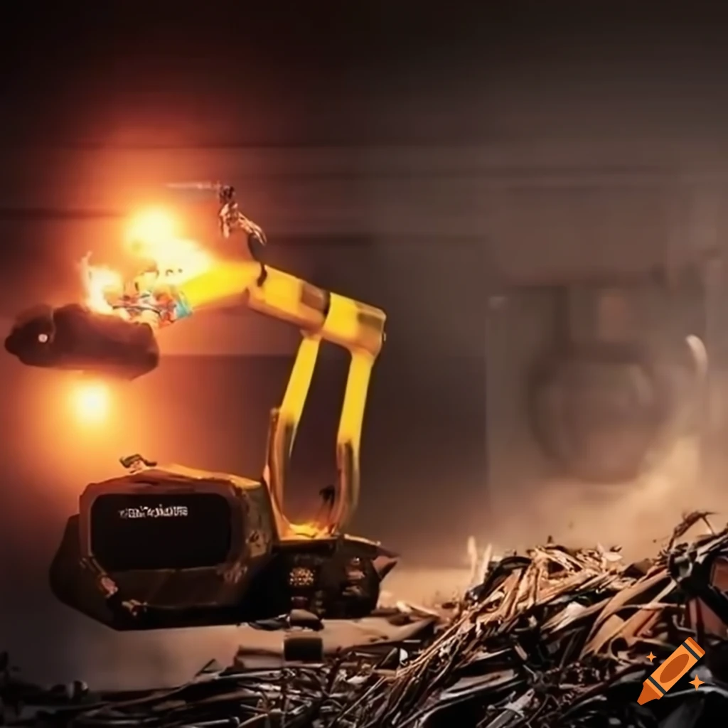 Robot that collects and process metal scraps at landfills