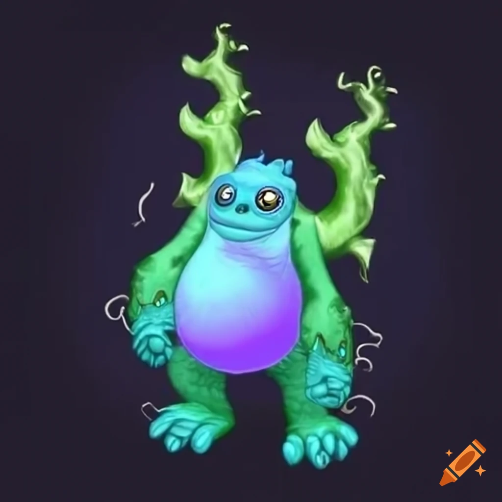 A my singing monsters cold+plant on Craiyon