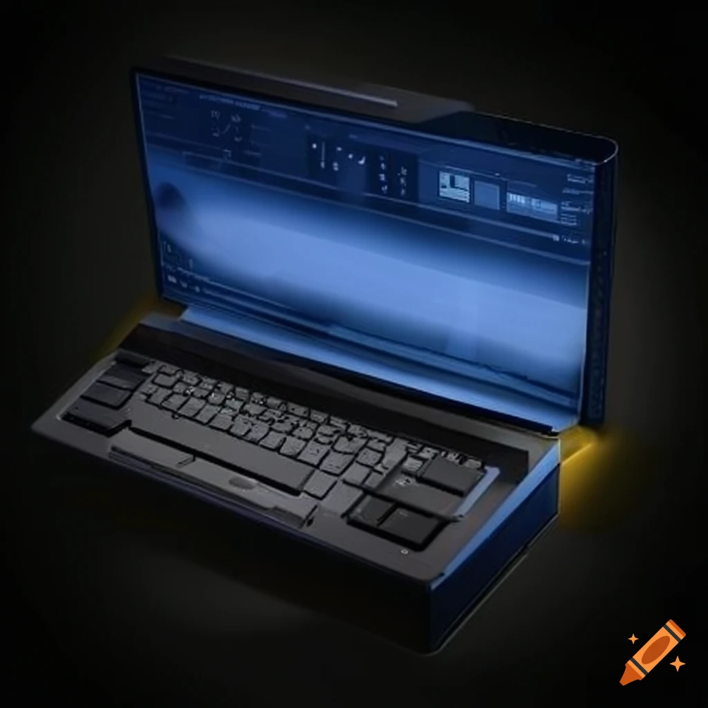 A isometric image of computer with screen of terminal and code typing ...