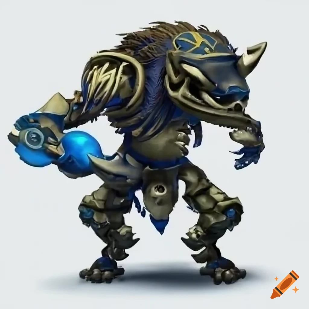 Skeleton boar skylander on Craiyon