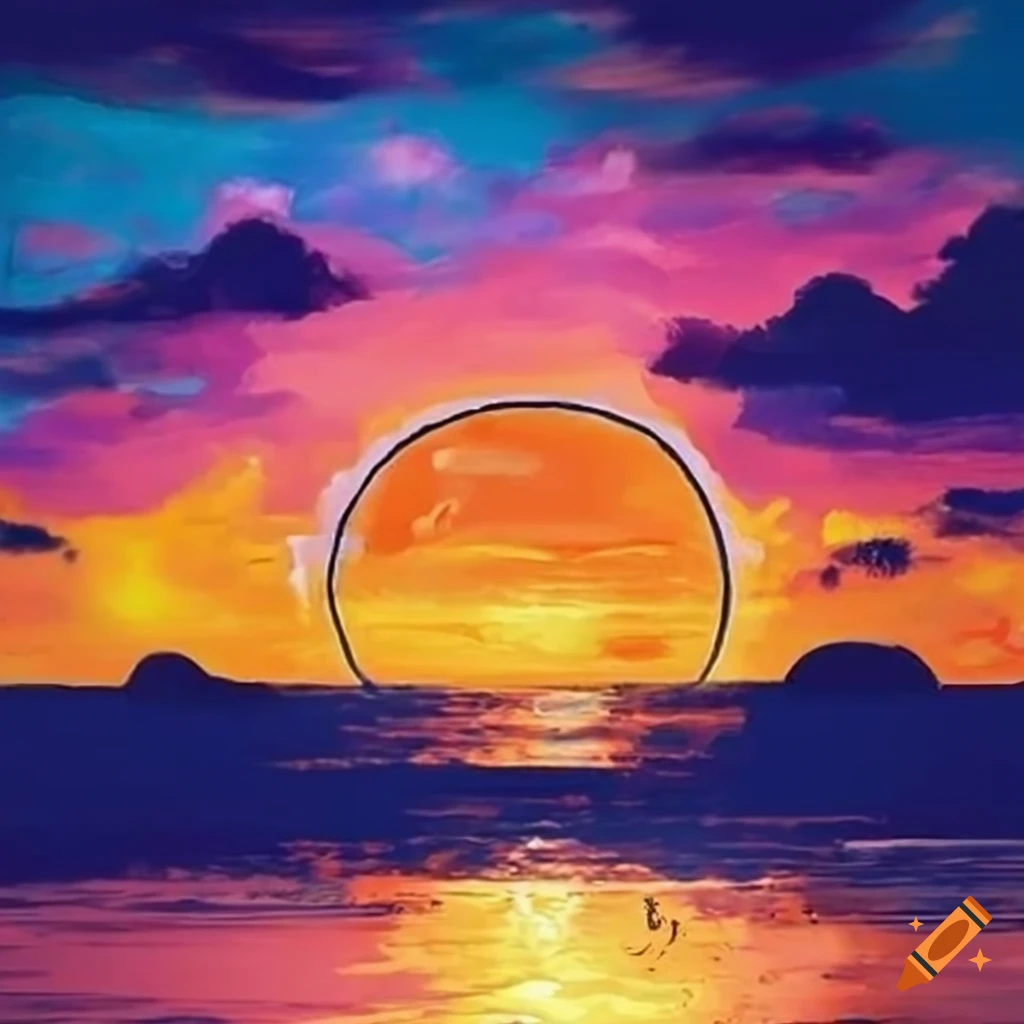 Reflejo De Nubes Al Atardecer