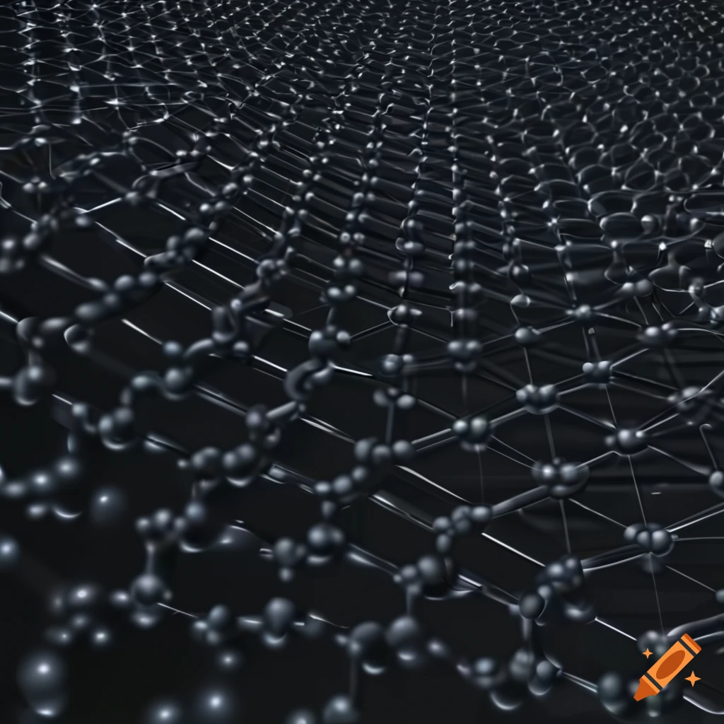 Dark background, graphene 2d structure