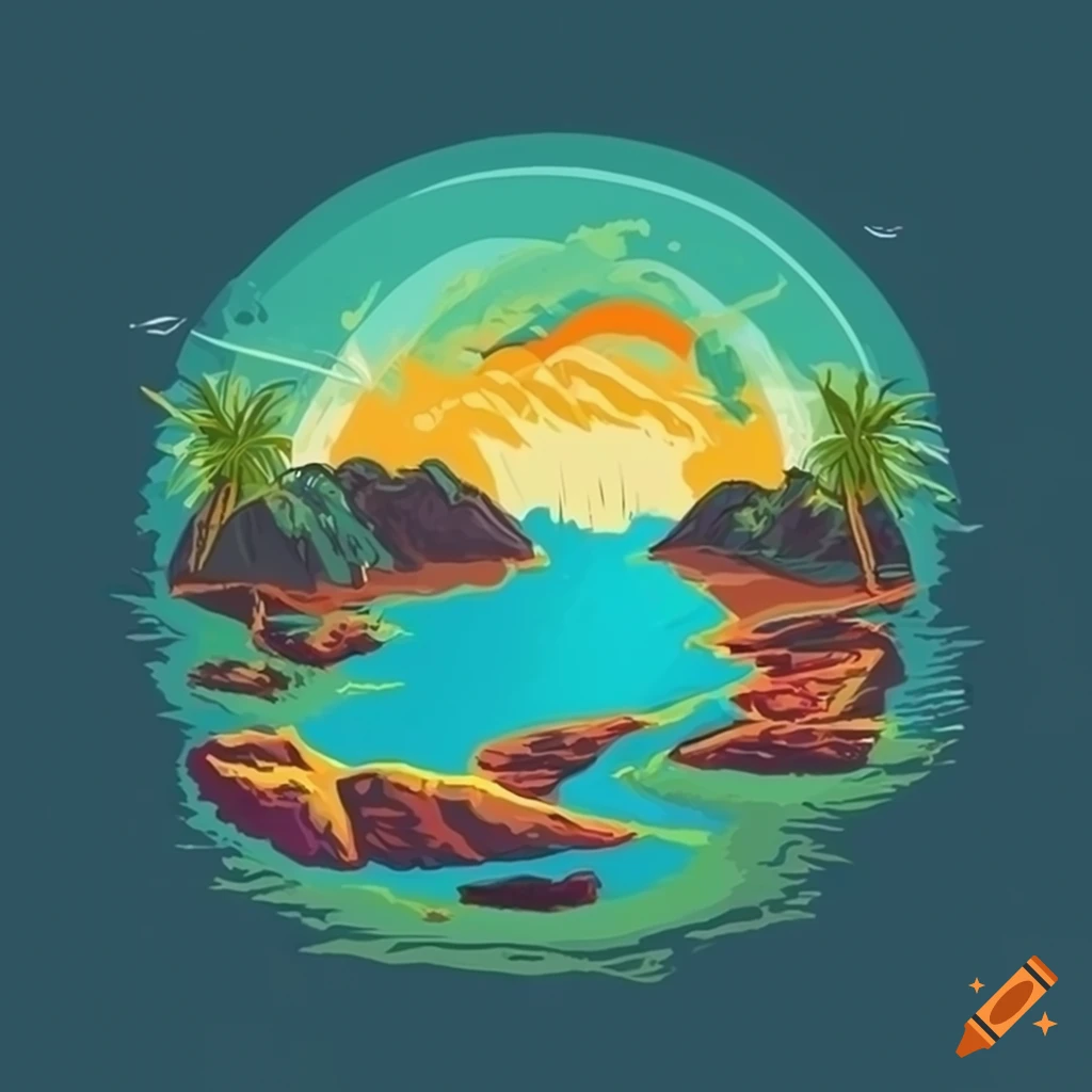 Logo for 'Riverpool' game. Adventure and exploration in a dangerous ...