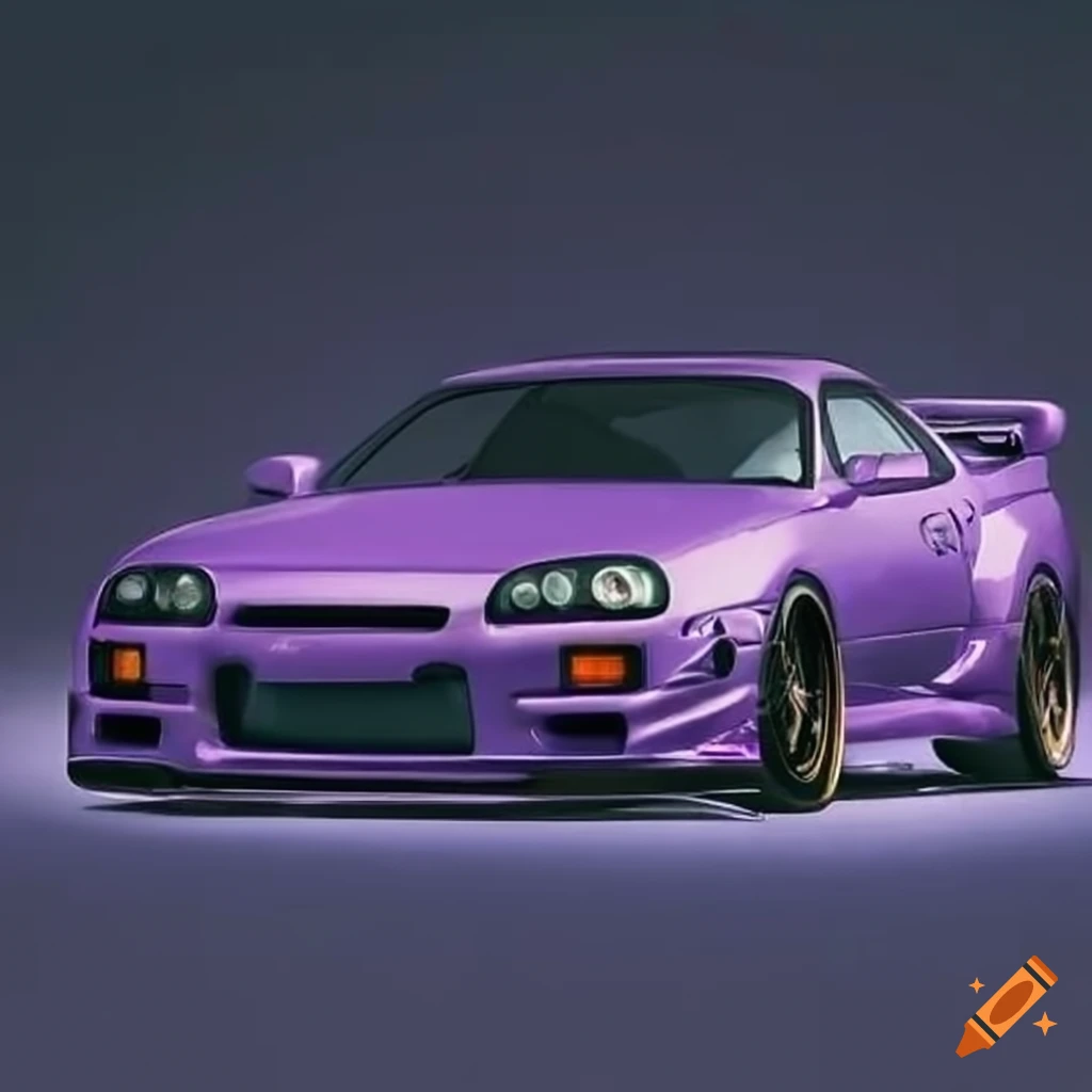 A supra mk4 mixed with nissan r34 on Craiyon