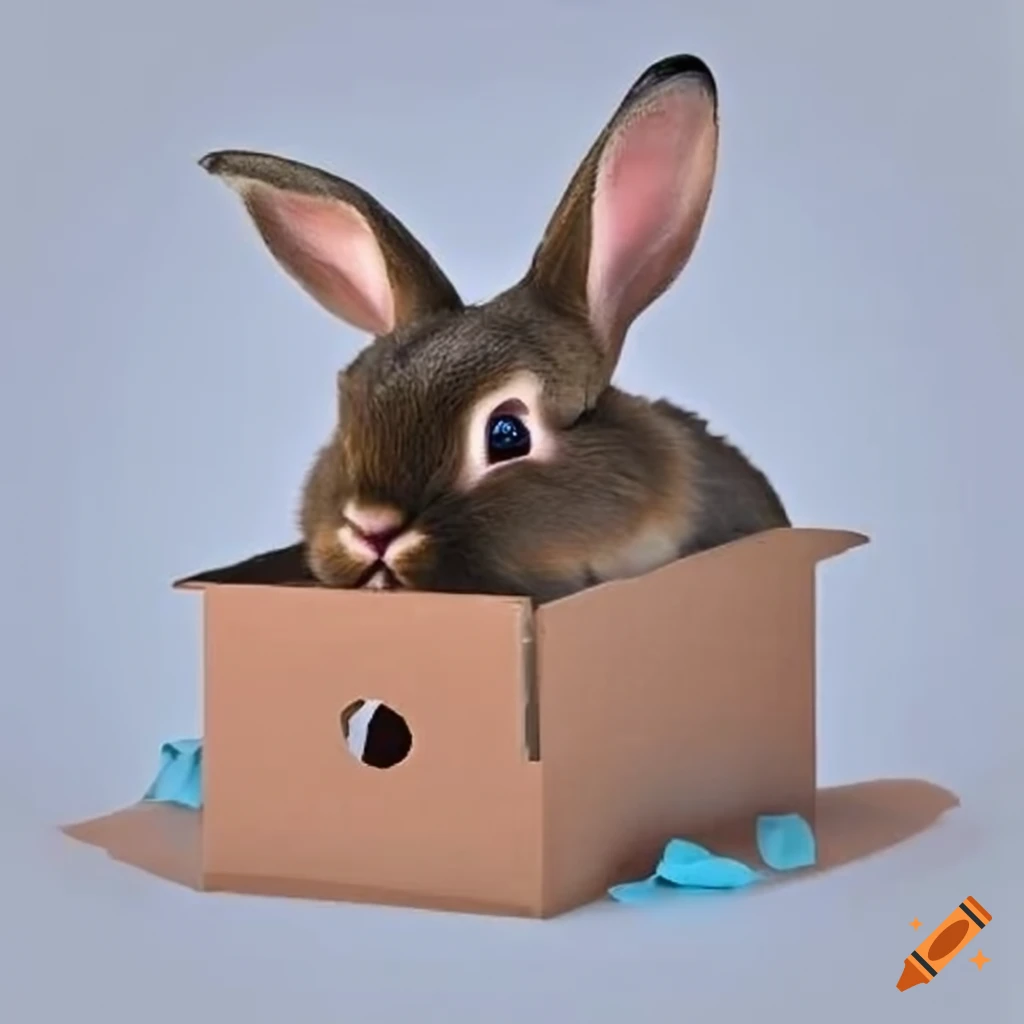 Rabbit in a box with hole