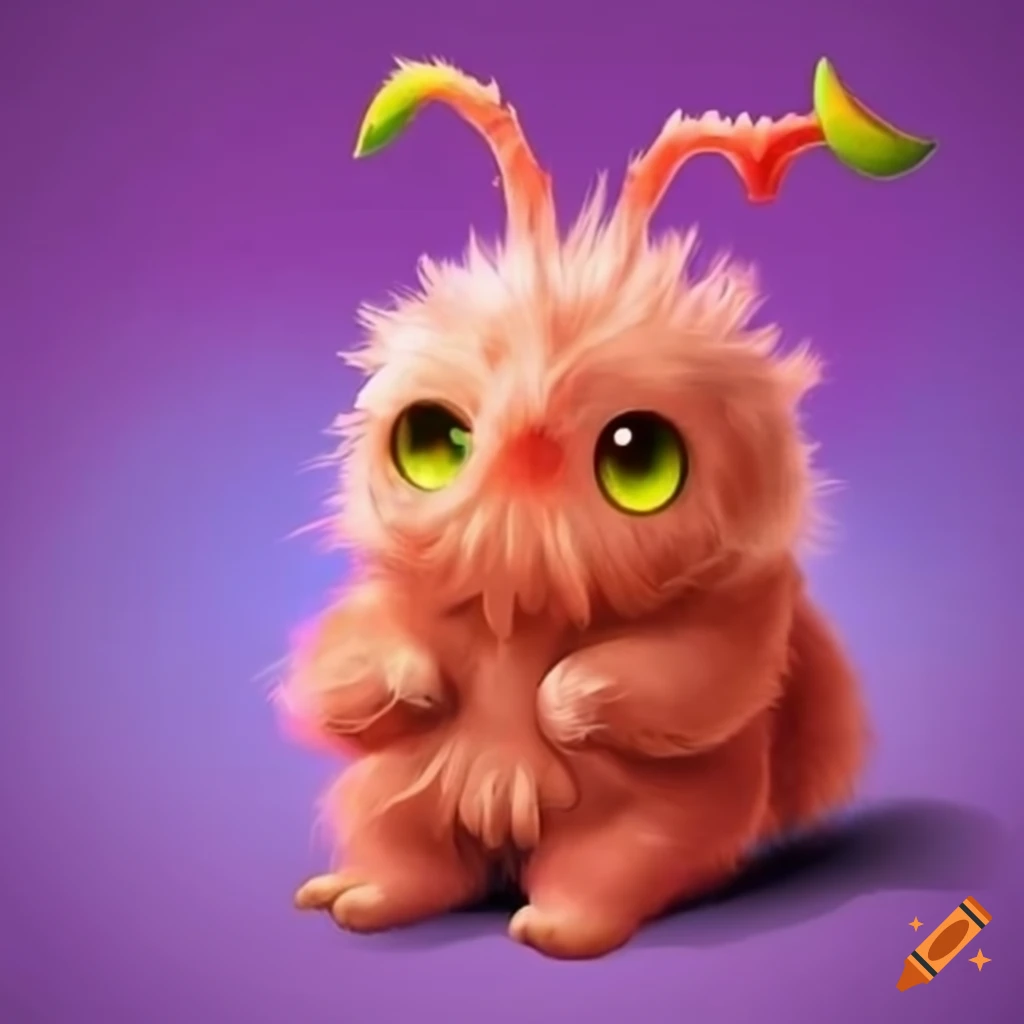 Cute fluffy monster