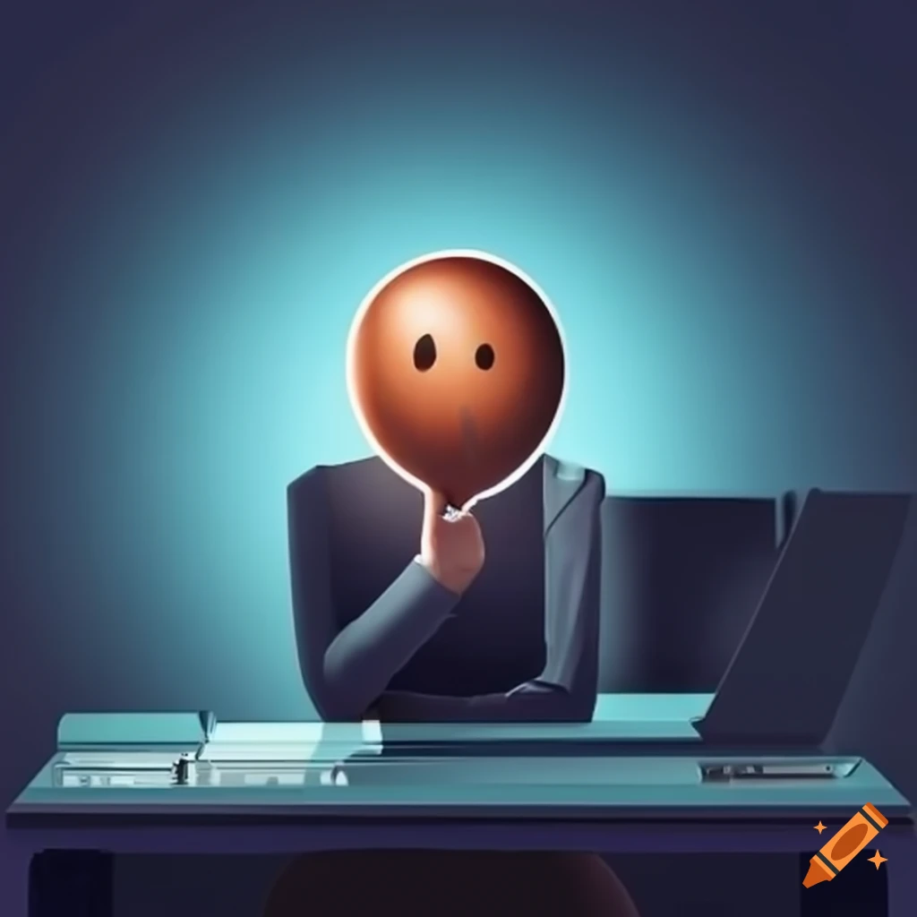 Person speaking in a conference through his computer on Craiyon