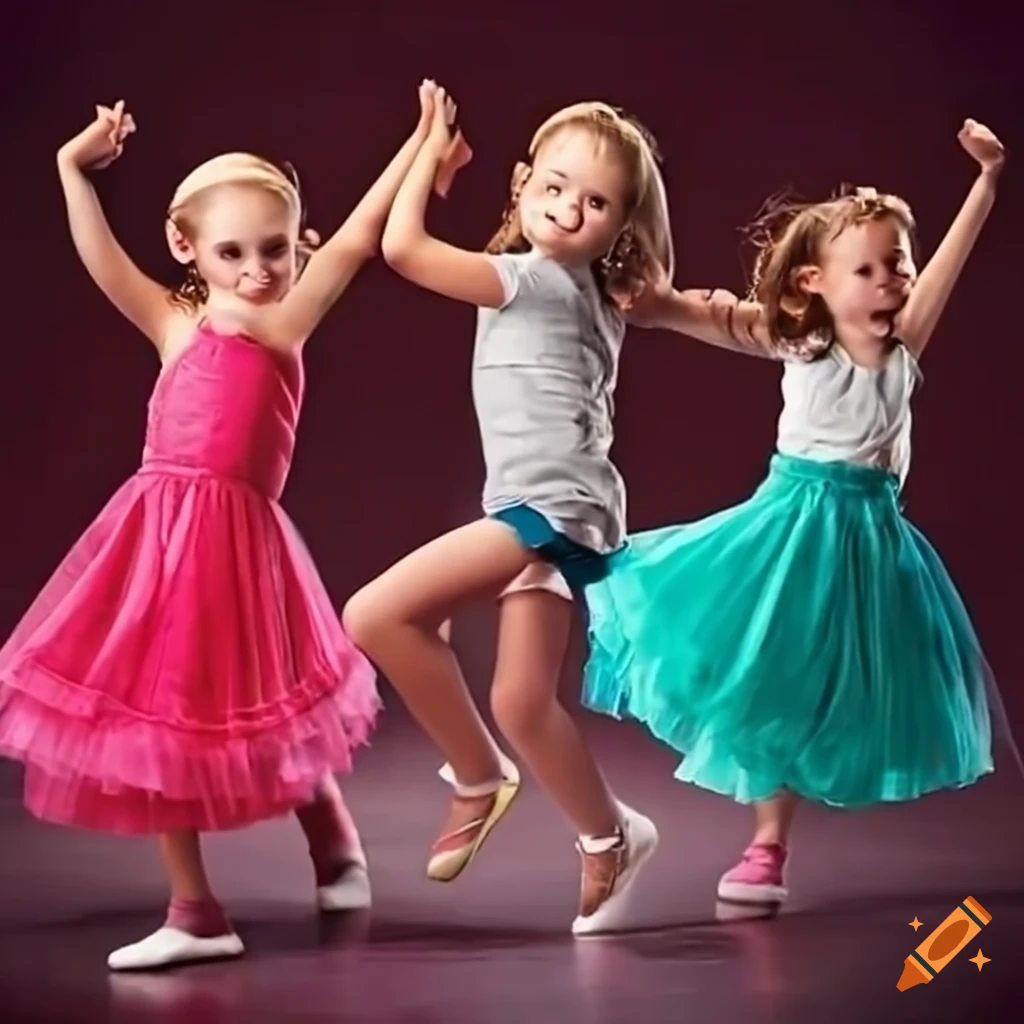 3 kids dancing
