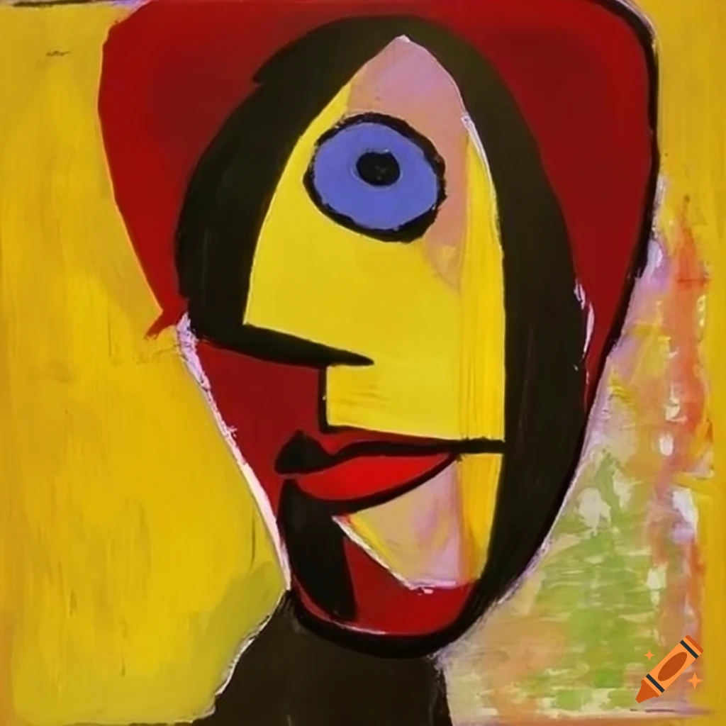 Smiling, by picasso on Craiyon