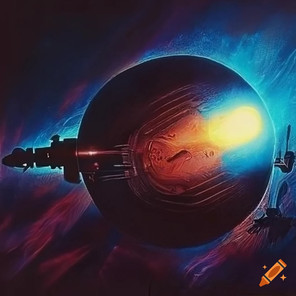 70s sci fi lightspeed art