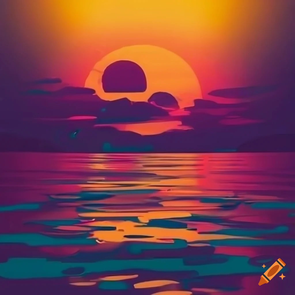 Retro sunset