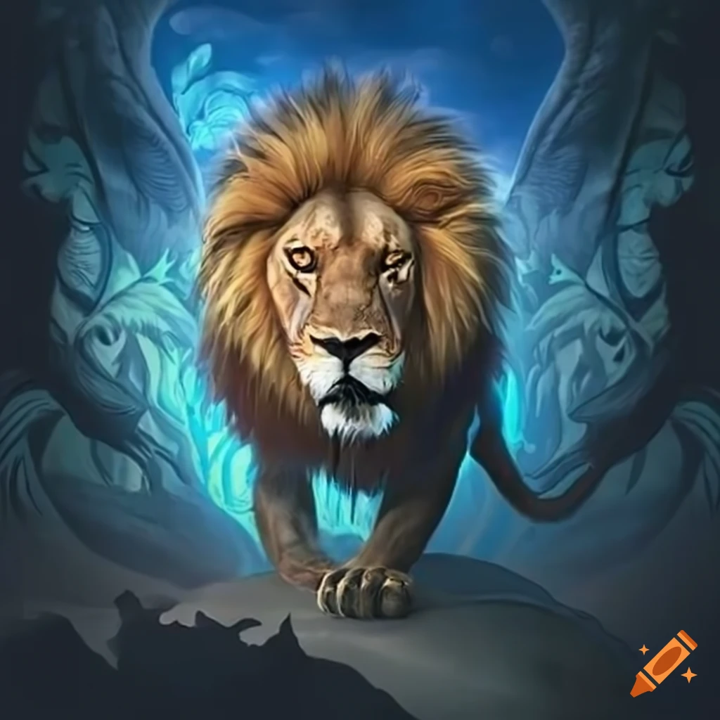 Mythical lion roar on Craiyon