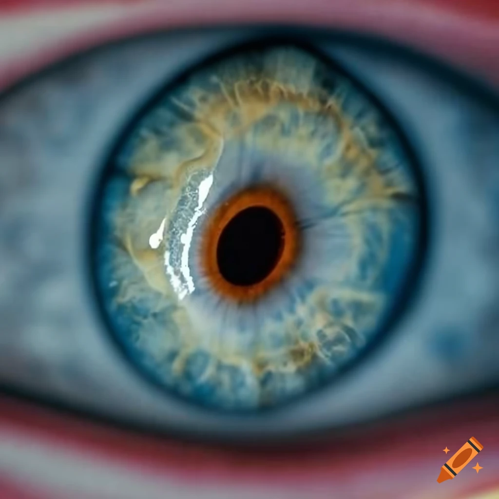 Detail of a horizontal section of the human eye