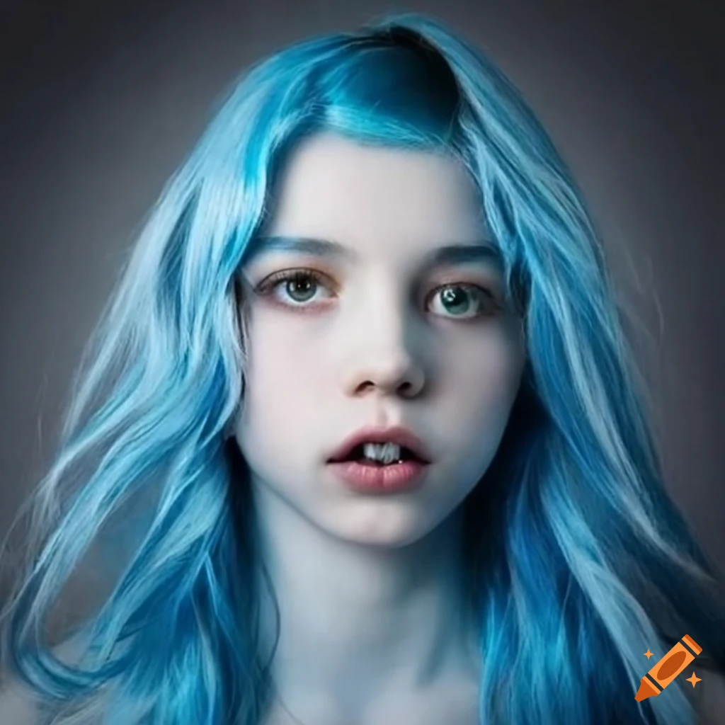 Girl blue hair